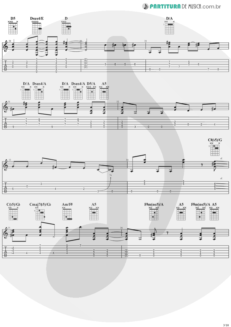 Partitura para Guitarra Elétrica No Bone Movies Ozzy Osbourne download grátis em PDF ...