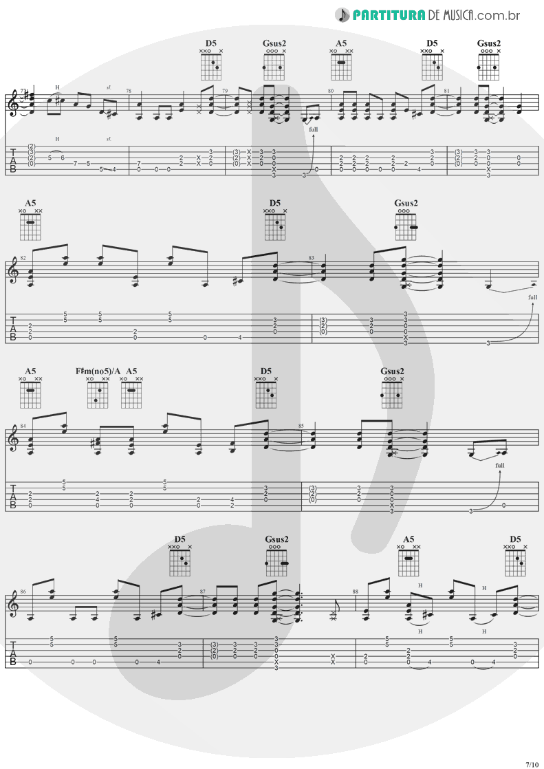 Partitura para Guitarra Elétrica No Bone Movies Ozzy Osbourne download grátis em PDF ...