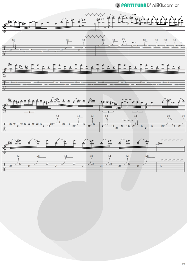 Partitura para Guitarra Elétrica Road To Nowhere Ozzy Osbourne download grátis em PDF ...